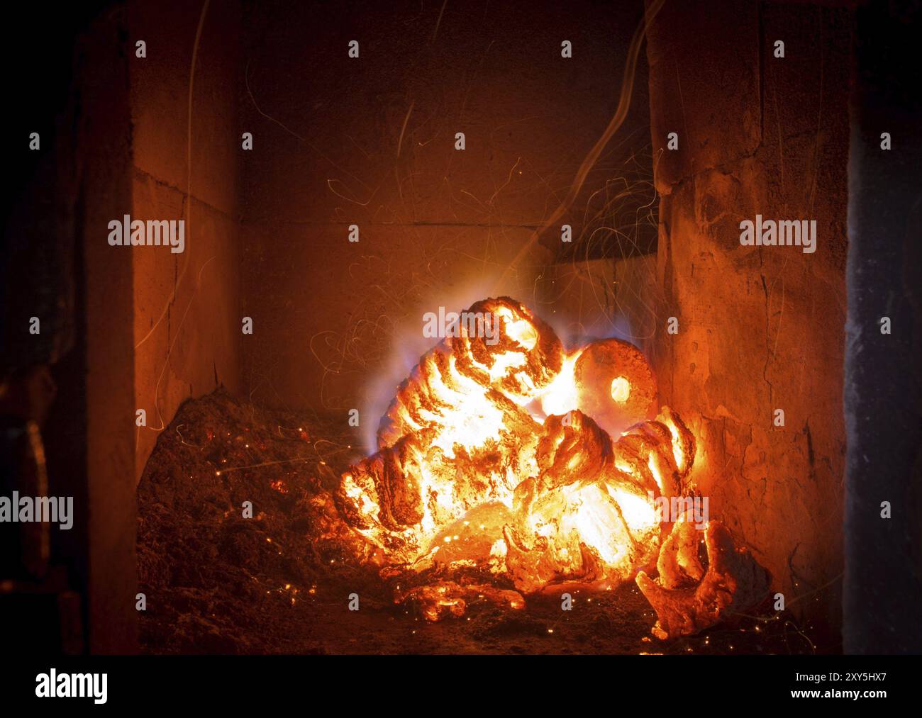 Blast furnace flying sparks hi-res stock photography and images - Alamy