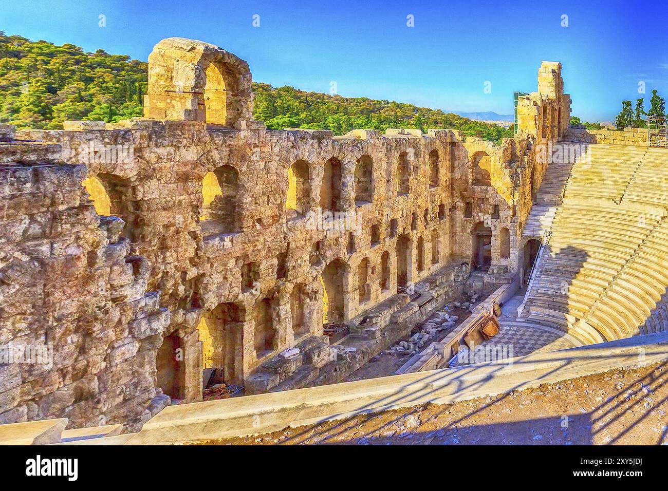 Ancient herodes atticus theater amphitheater of Acropolis of Athens ...