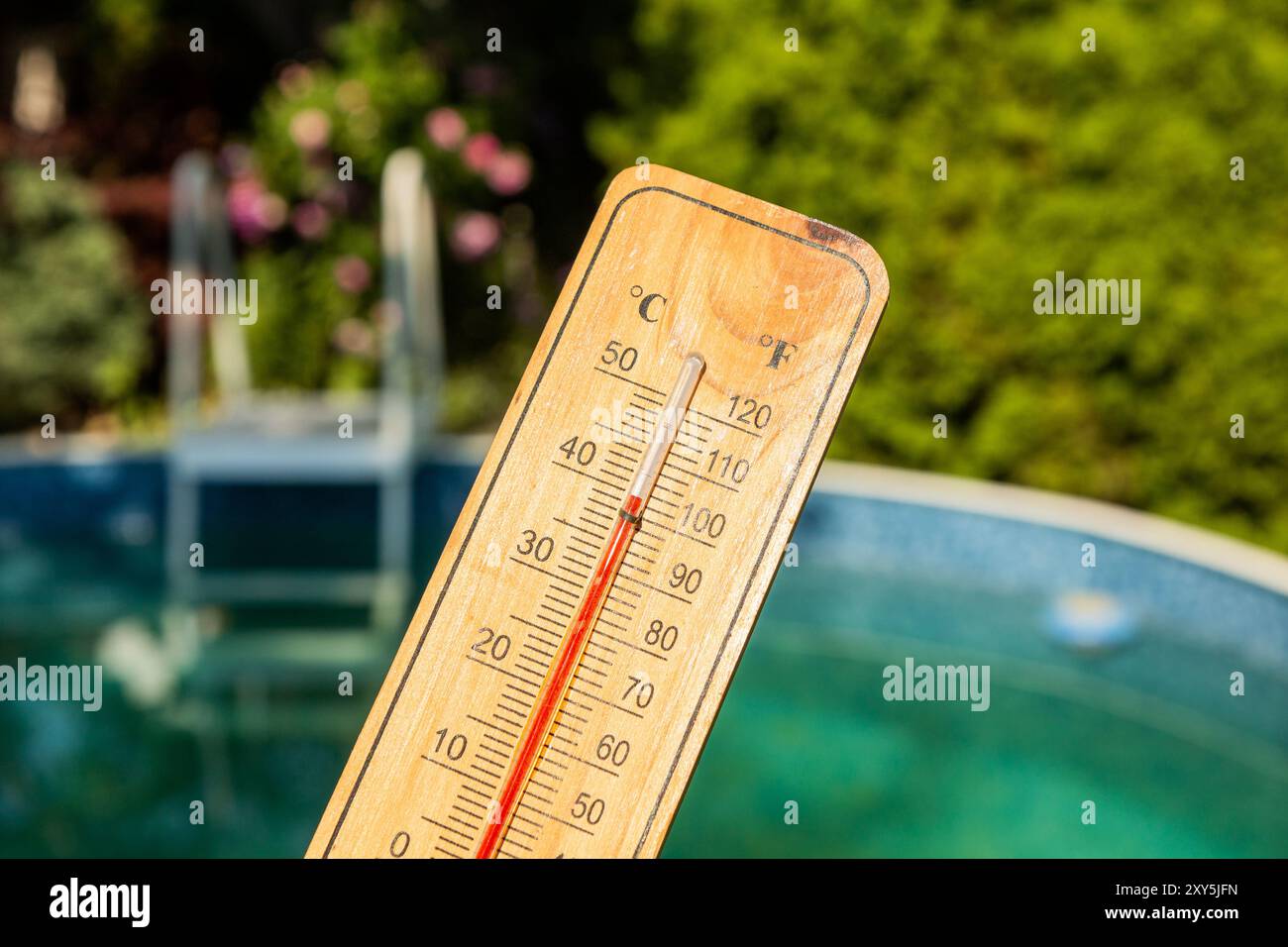 Thermometer displaying high 40 hi-res stock photography and images - Alamy