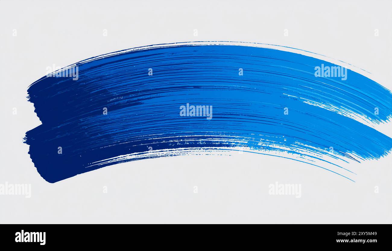 Blue chroma brush stroke on white background Stock Photo - Alamy