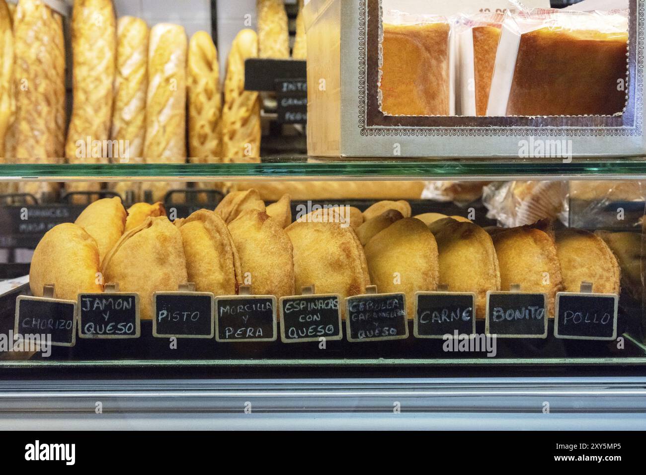 A photo of empanadas, traditional pastry with different fillings, on ...