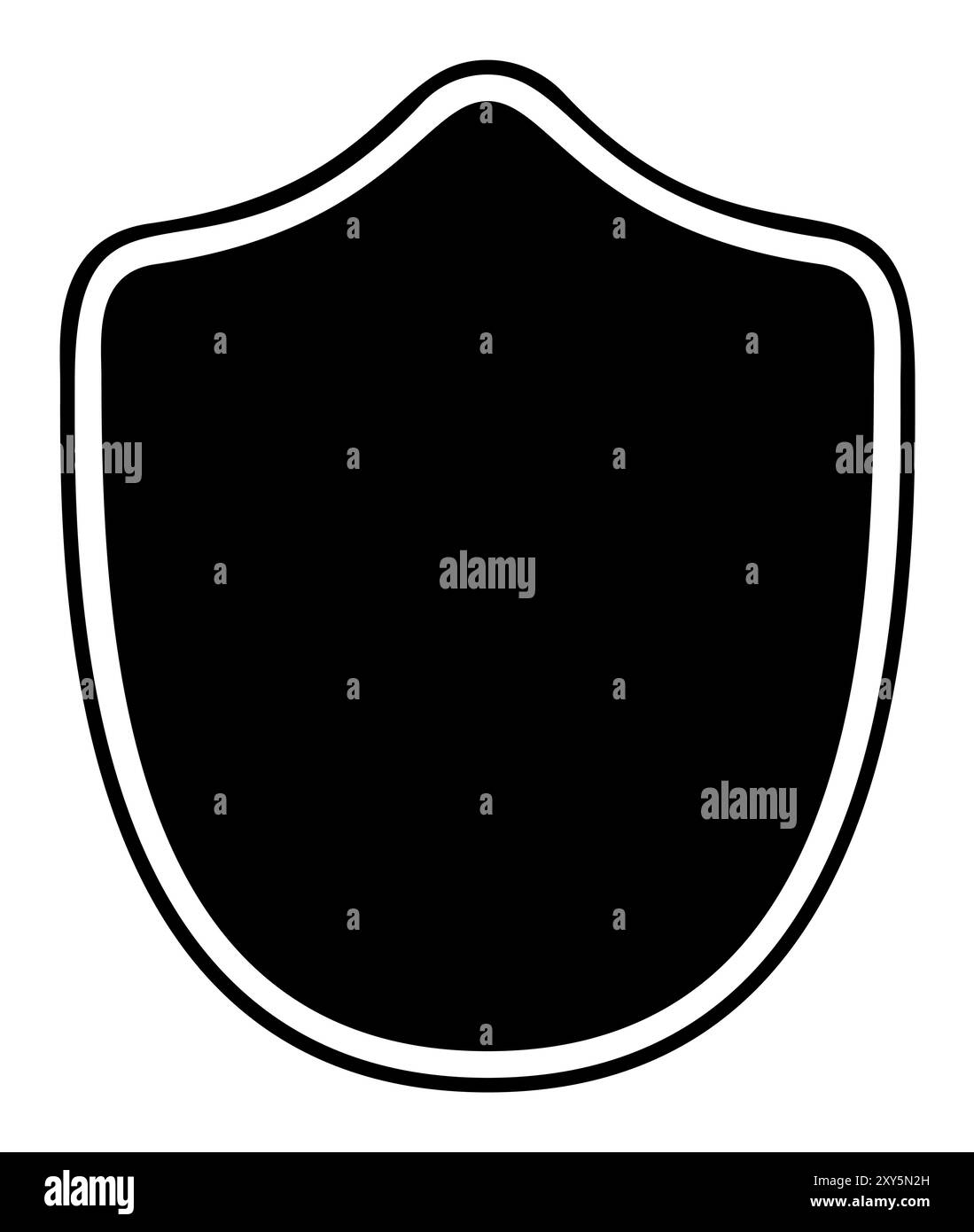 Shield logo template flat illustration, shielding icon in black and ...
