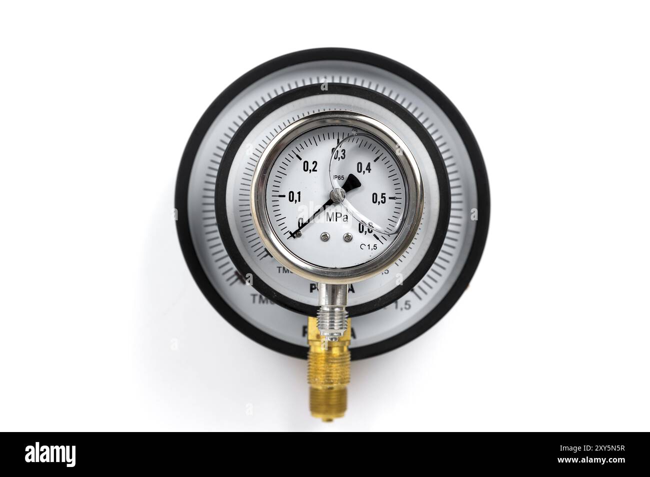 Close-up New Vibration-resistant manometer filled with glycerin ...