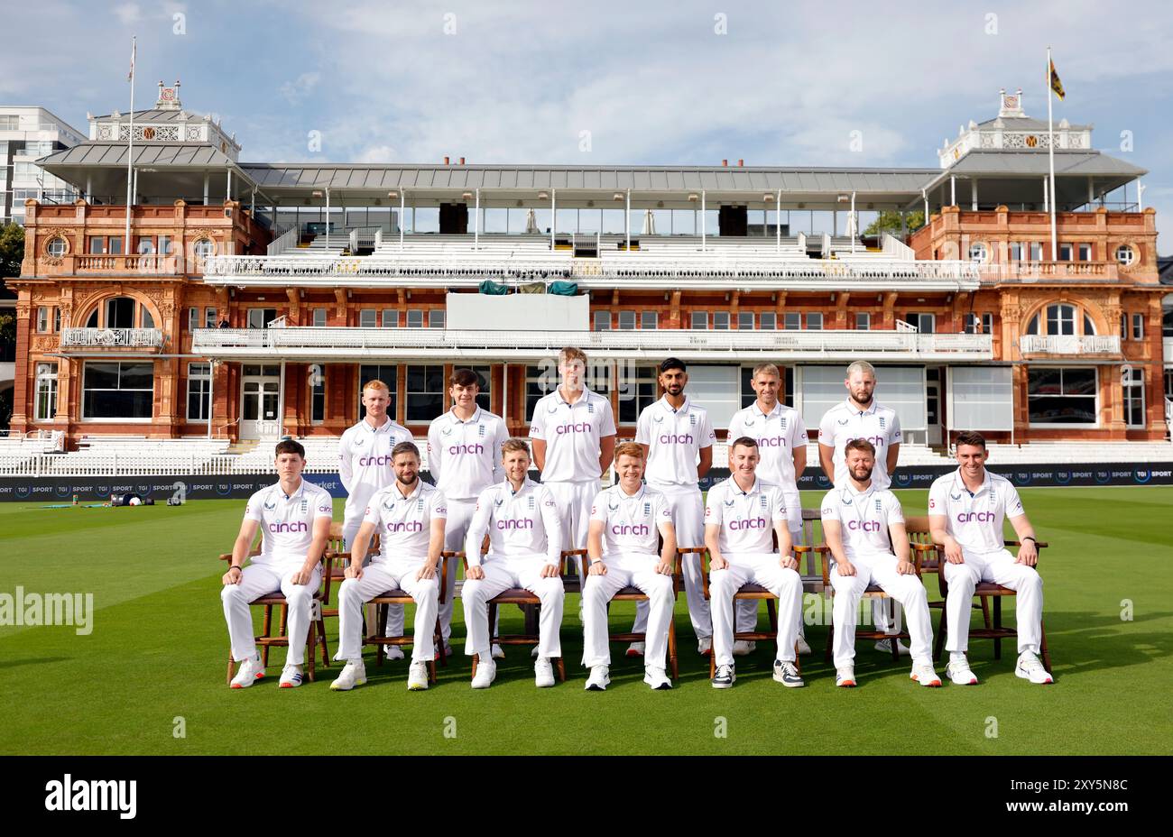 The England squad pose for a picture ahead of a nets session at Lord's ...