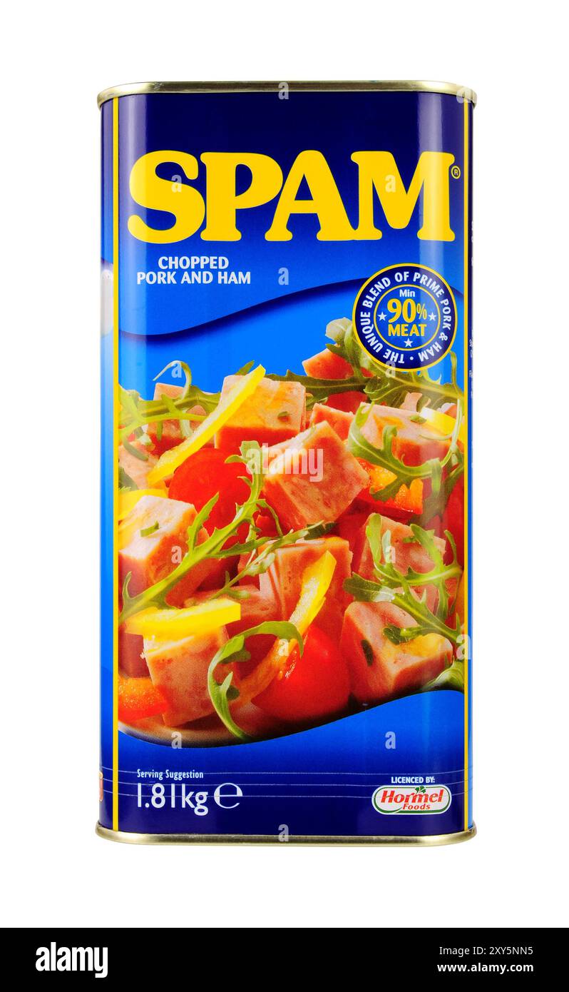 Stockport, United Kingdom, January 26th, 2024, Spam chopped pork and ...