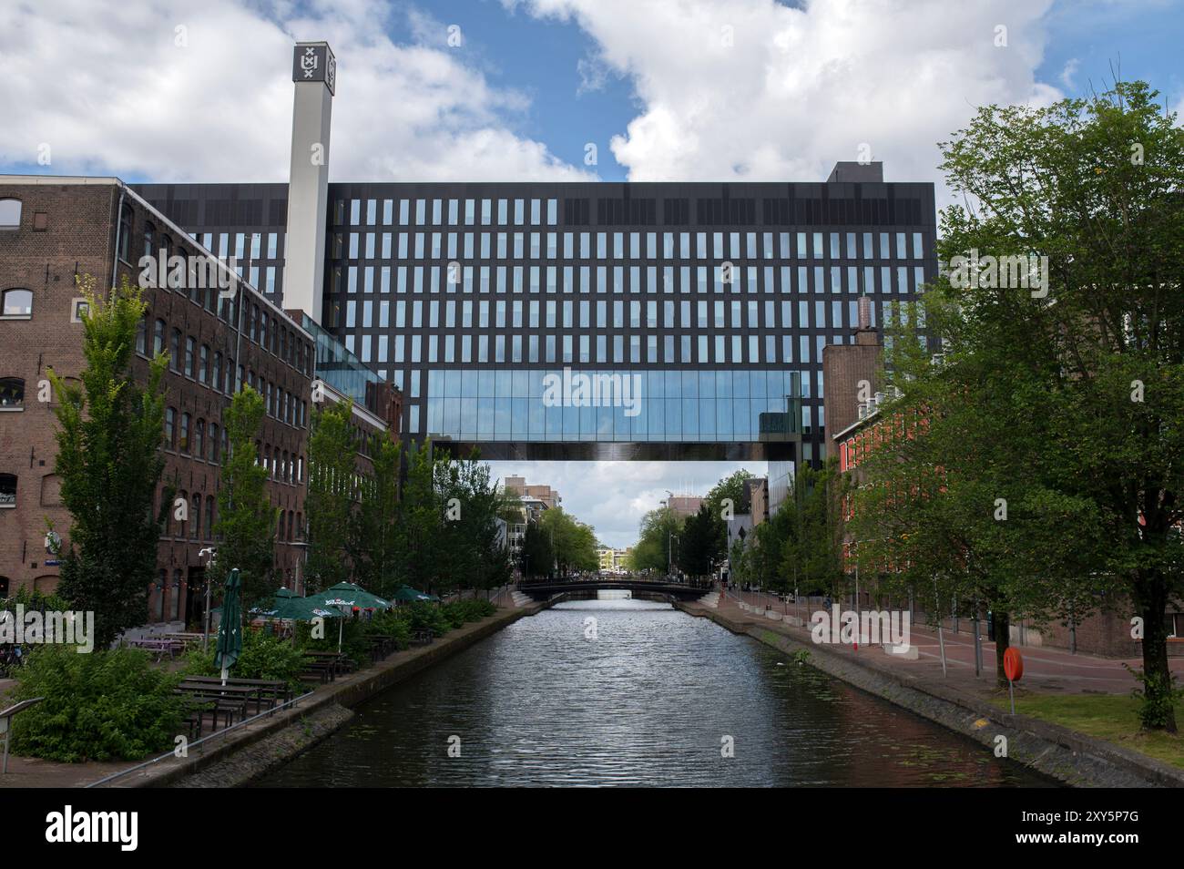 UVA University Building At Nieuwe Achtergracht Canal At Amsterdam The ...