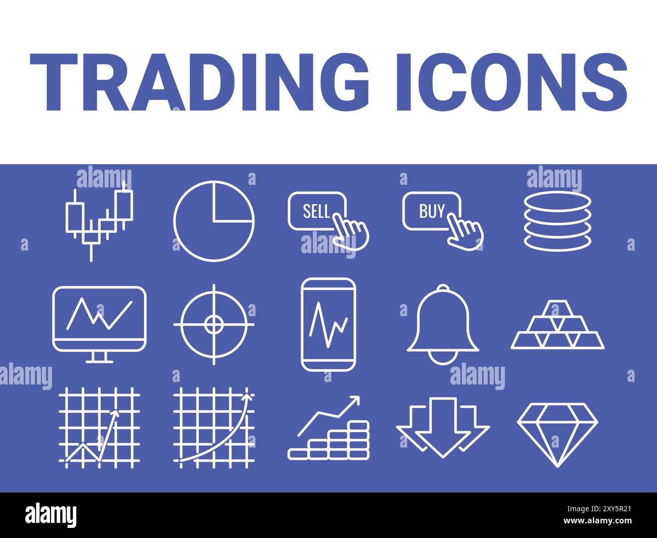 Trading icon vector. Trade icons set. Chart and Diagram Line Icons Stock Vector Image & Art - Alamy