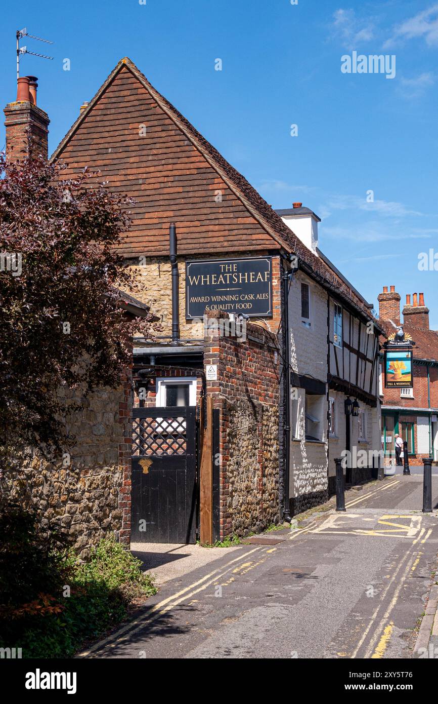 The picturesque Wool Lane, Midhurst featuring the rear of the ...