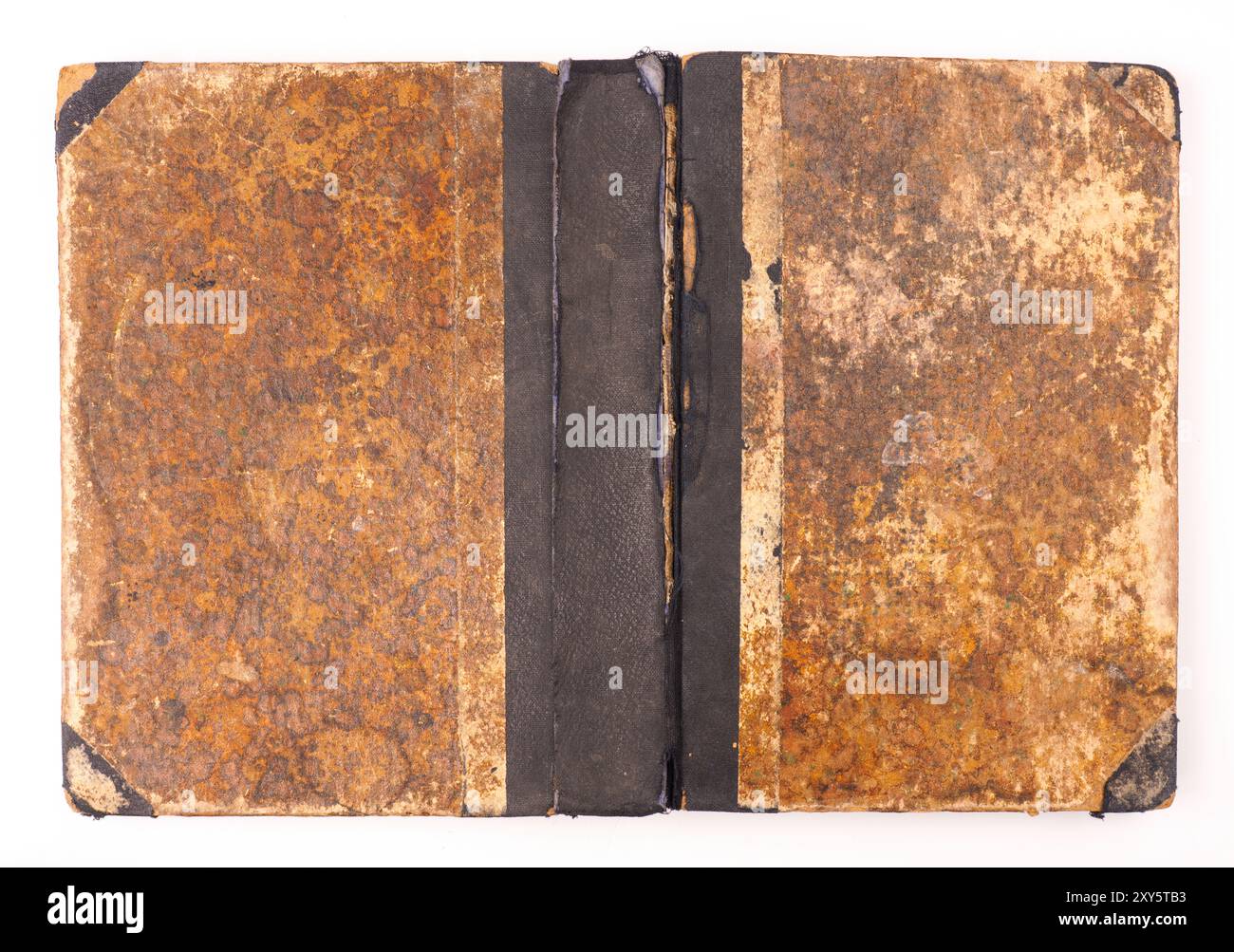 Old used ancient book cover on a white background Stock Photo - Alamy