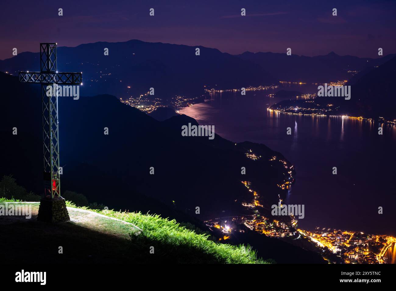 Panorama of Lake Como, with Tremezzina, Villa Balbianello, a glimpse of ...