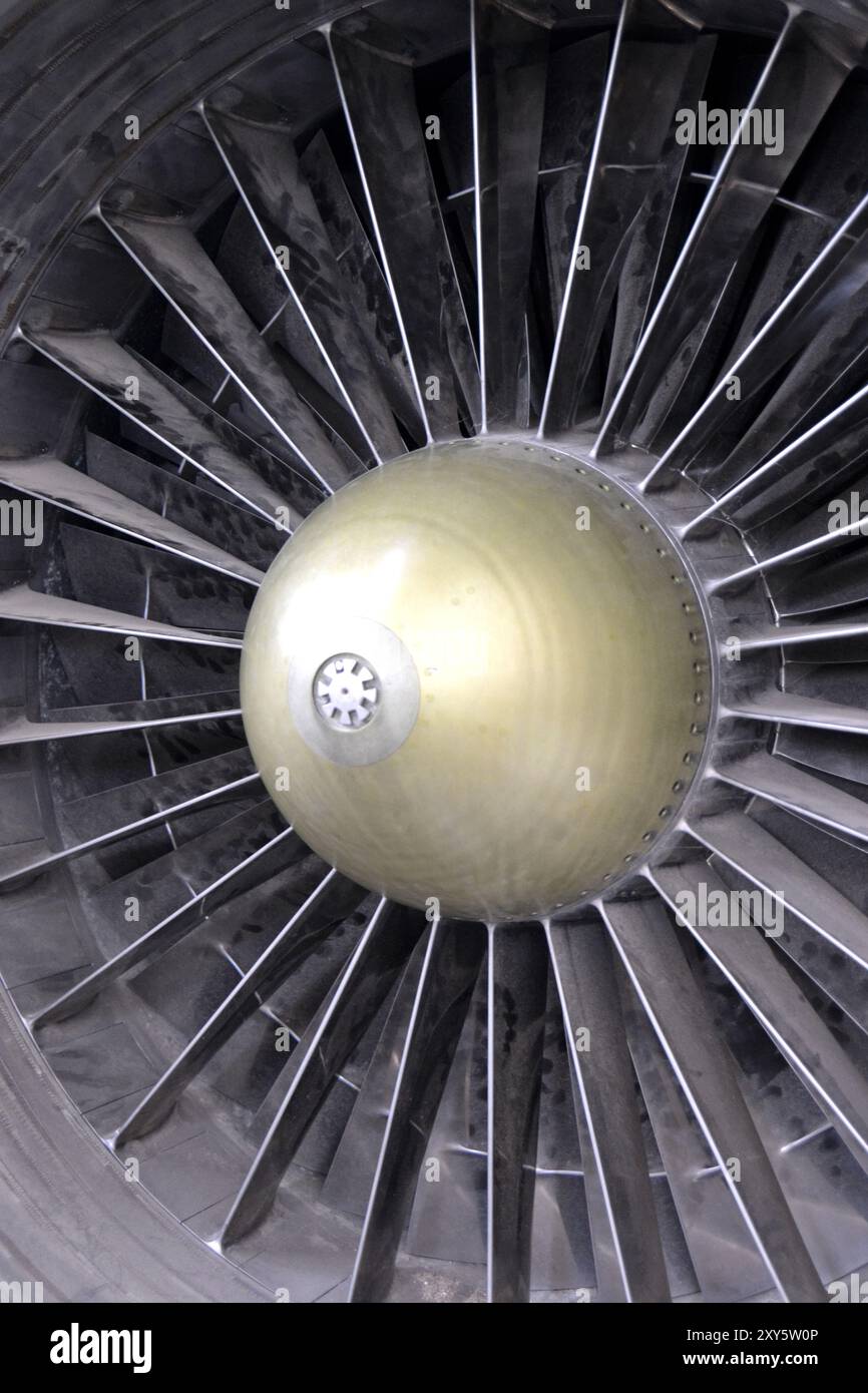 Detail of an aircraft turbine Stock Photo - Alamy