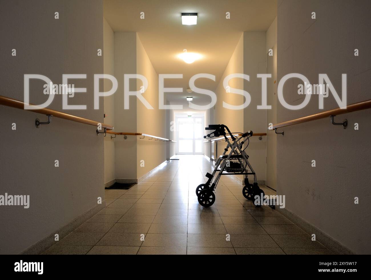 Long hallway in nursing home hi-res stock photography and images - Alamy