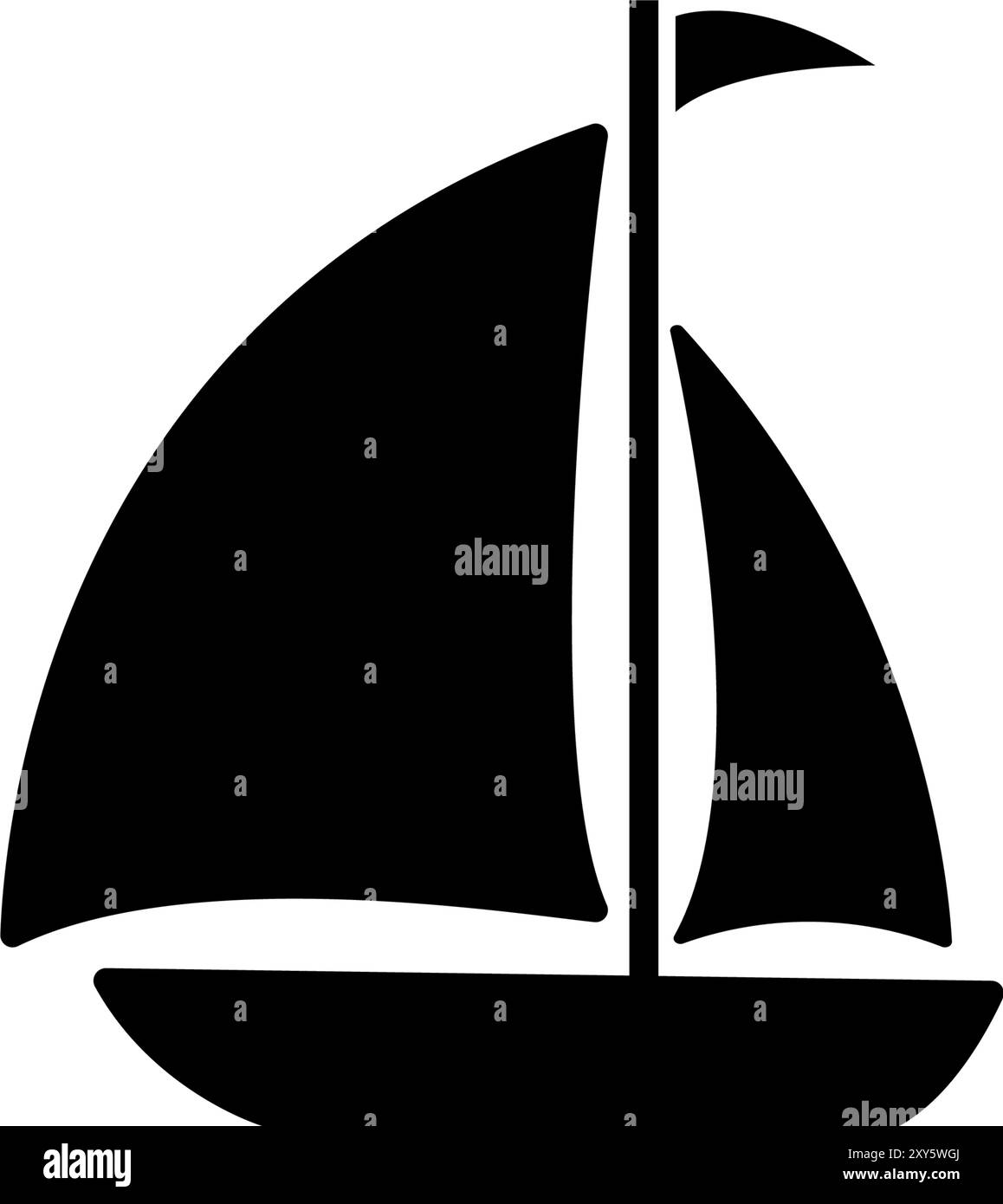 Elegant minimalist sailboat icon perfect for nautical designs Stock ...