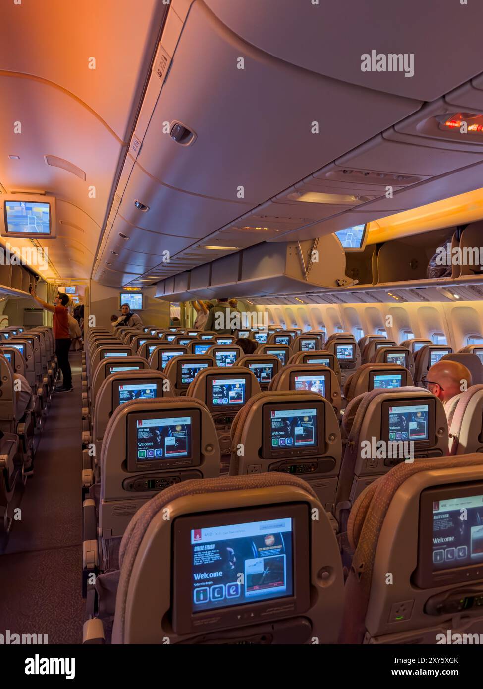Emirates airline interior hi-res stock photography and images - Alamy