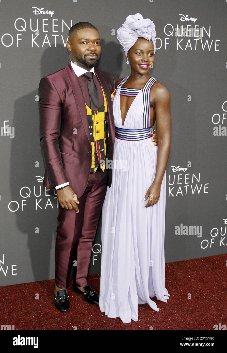 David Oyelowo and Lupita Nyong'o at the Los Angeles premiere of 'Queen ...