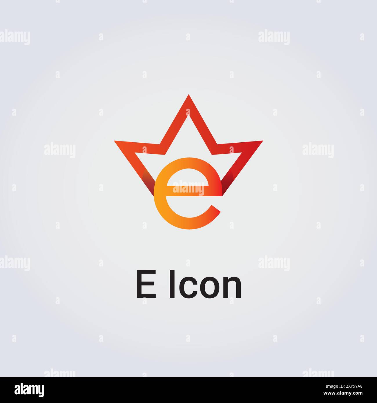 Single Logo Design E letter with Crown for Company Branding Stock ...