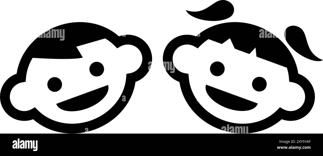 Boy media icons Cut Out Stock Images & Pictures - Alamy