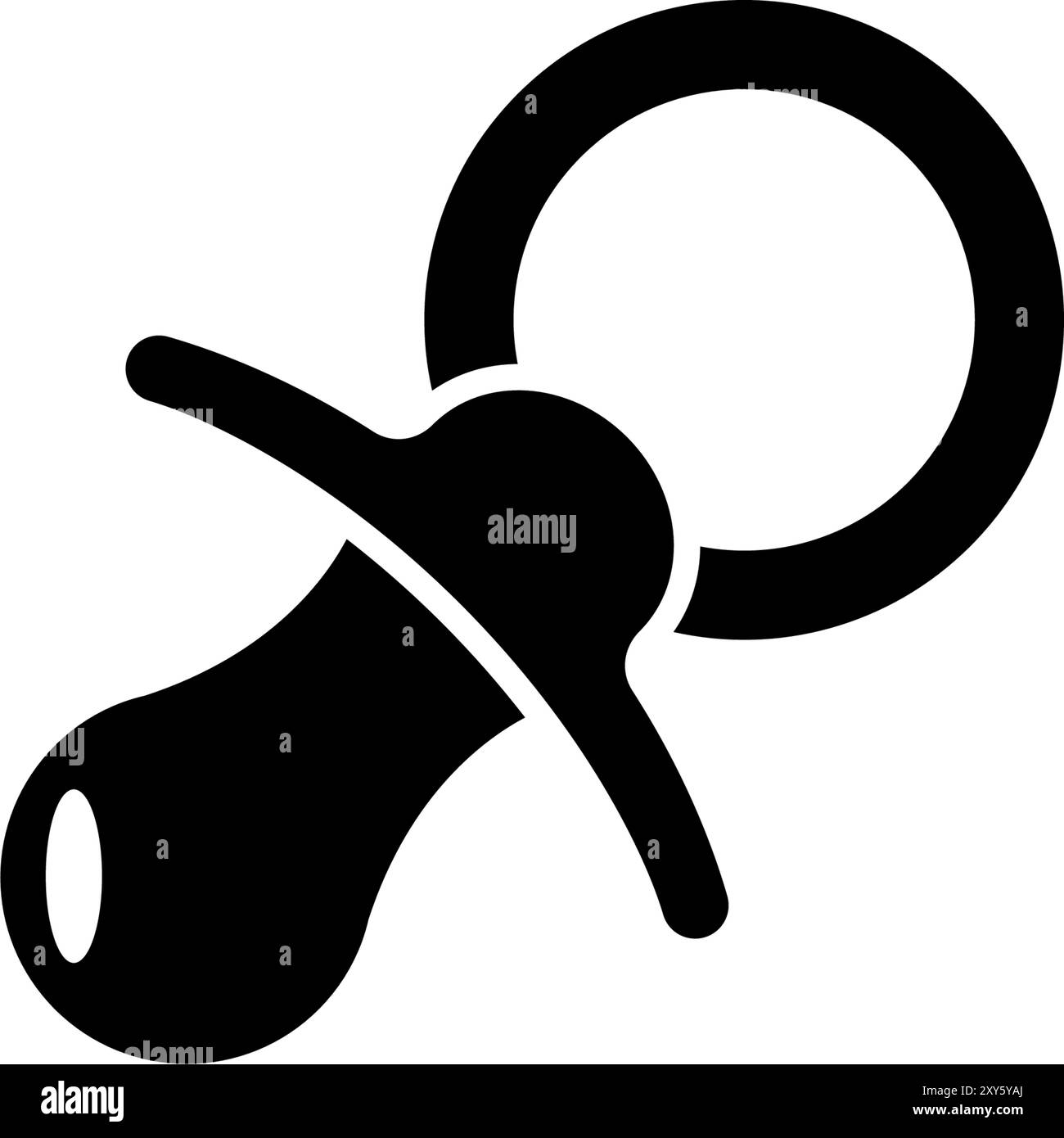 Black silhouette of a baby pacifier, simple and clean design Stock ...