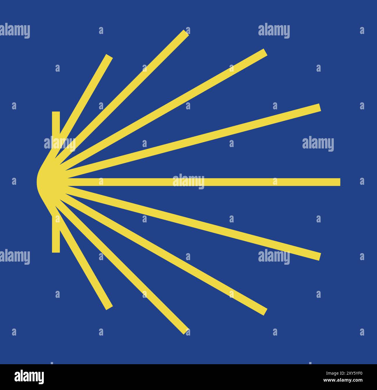 Path to Santiago de Compostela Icon Logo Marker Europe - Scallop Shell ...