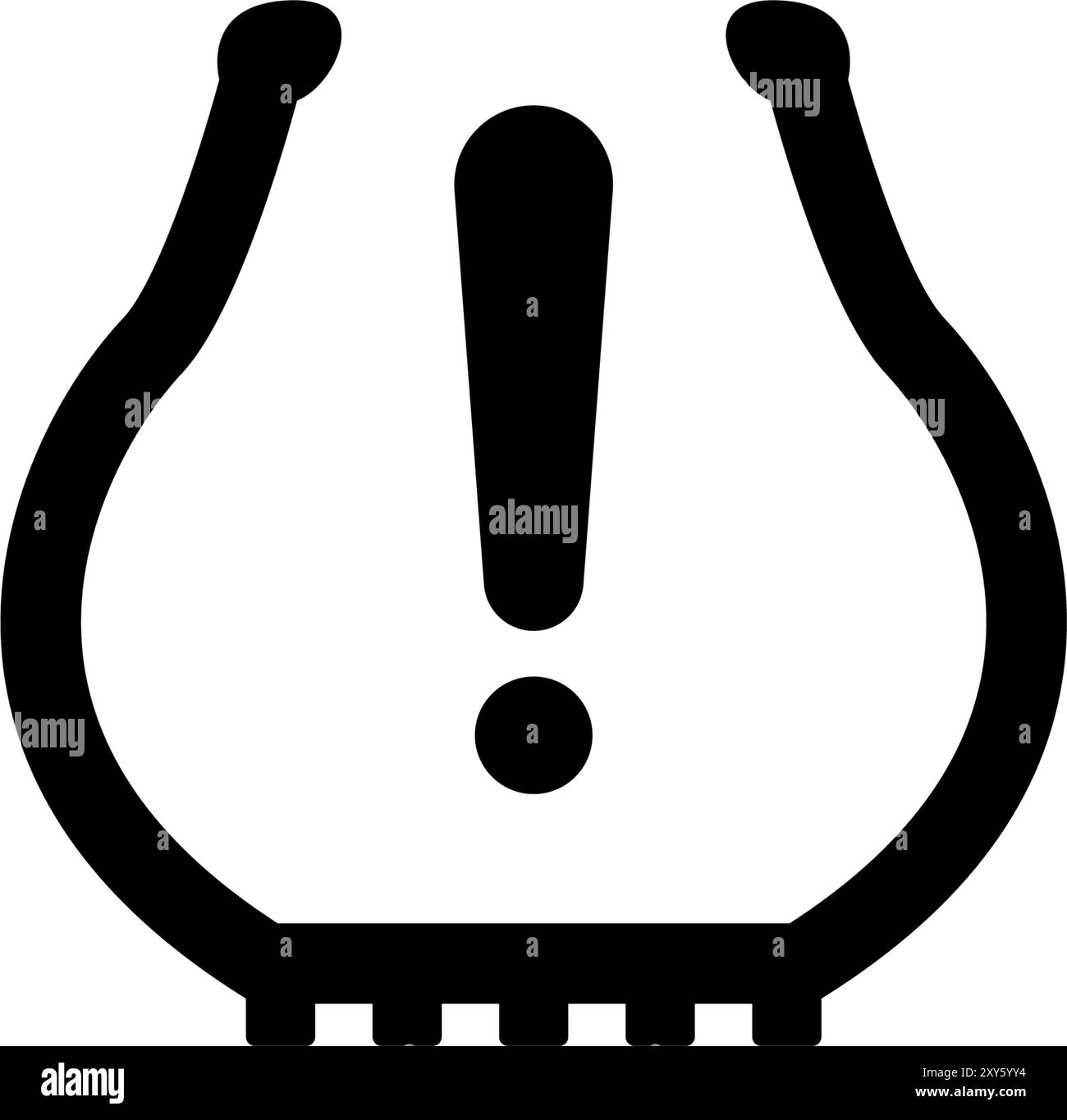 Car flat tire warning light icon for dashboard alert Stock Vector Image ...