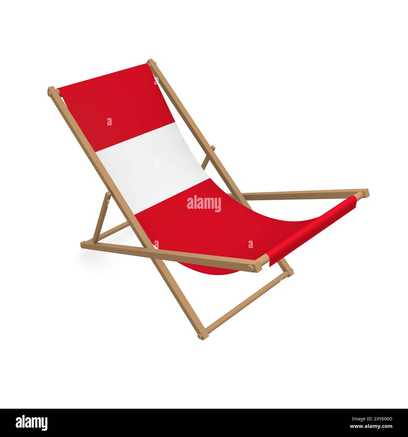 Deck chair with the colors of Peru, 3d rendering Stock Photo - Alamy
