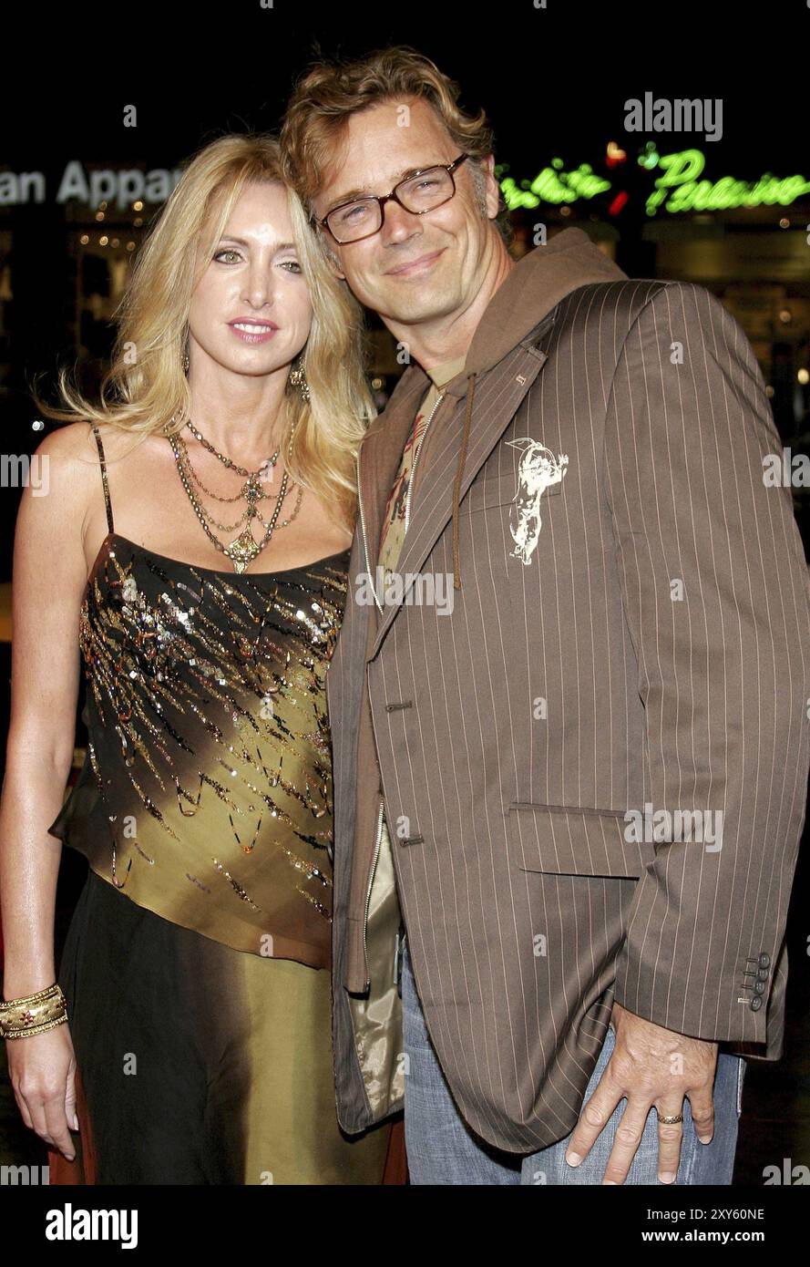 HOLLYWOOD, CA, OCTOBER 10, 2005: Elly Castle and John Schneider at the ...