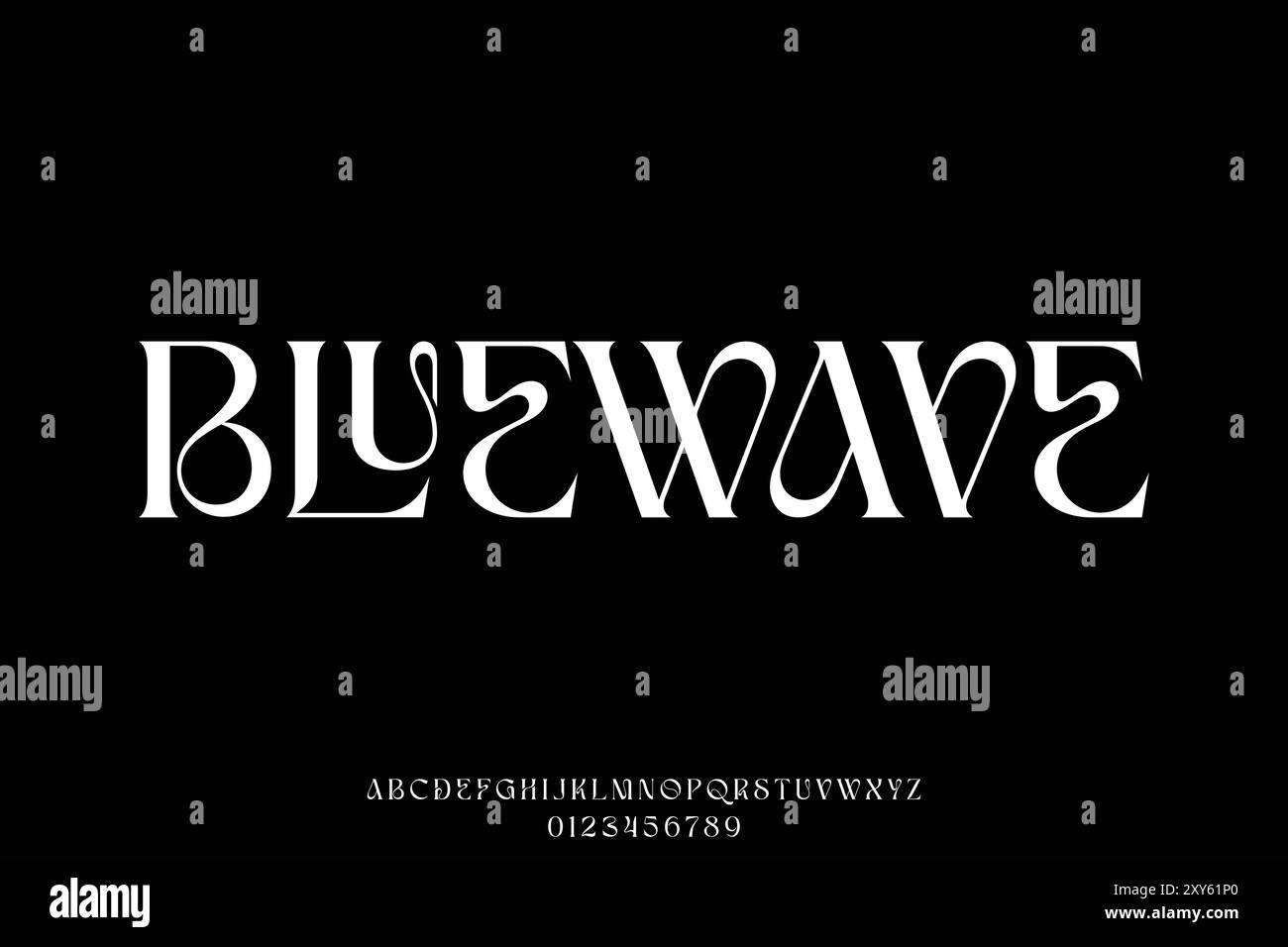Elegant luxury curvy serif alphabet display font vector Stock Vector Image & Art - Alamy