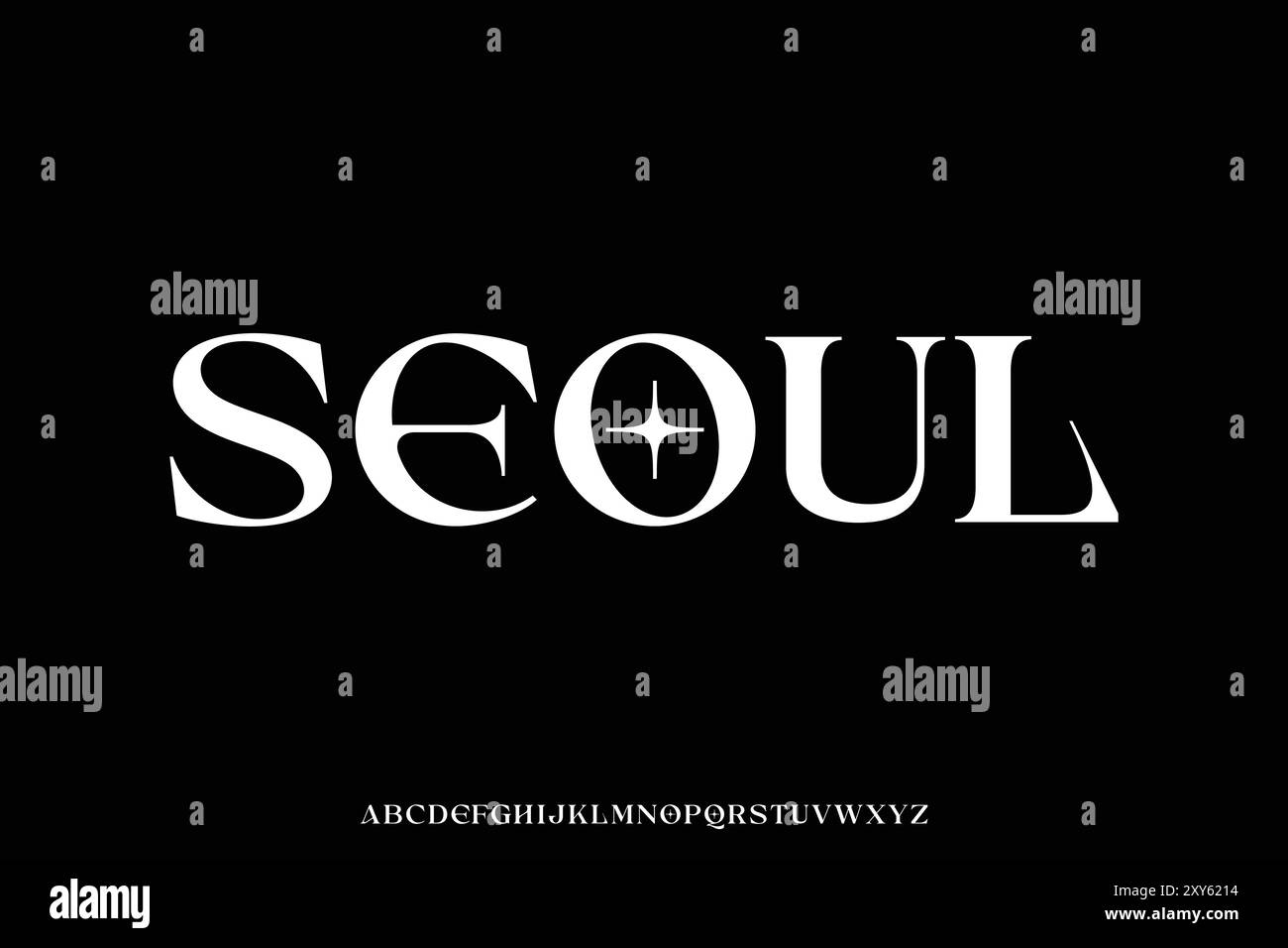 Elegant decorative serif alphabet display font vector. Cover album ...