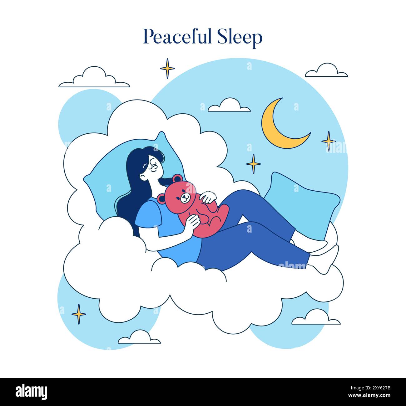 Woman rests Stock Vector Images - Alamy