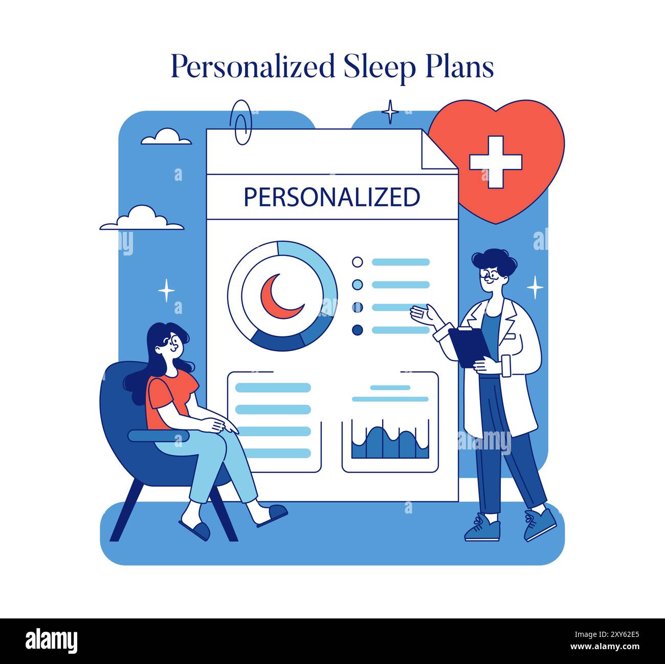 Personalized Sleep Plans concept. Doctor presenting tailored sleep ...