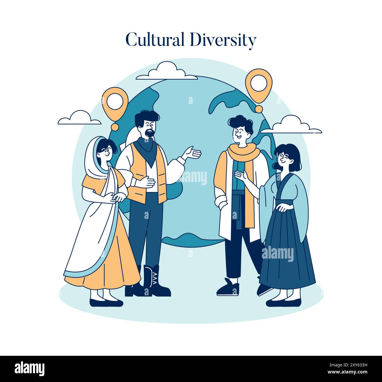 World Tourism Day concept. Celebrating international cultures and ...