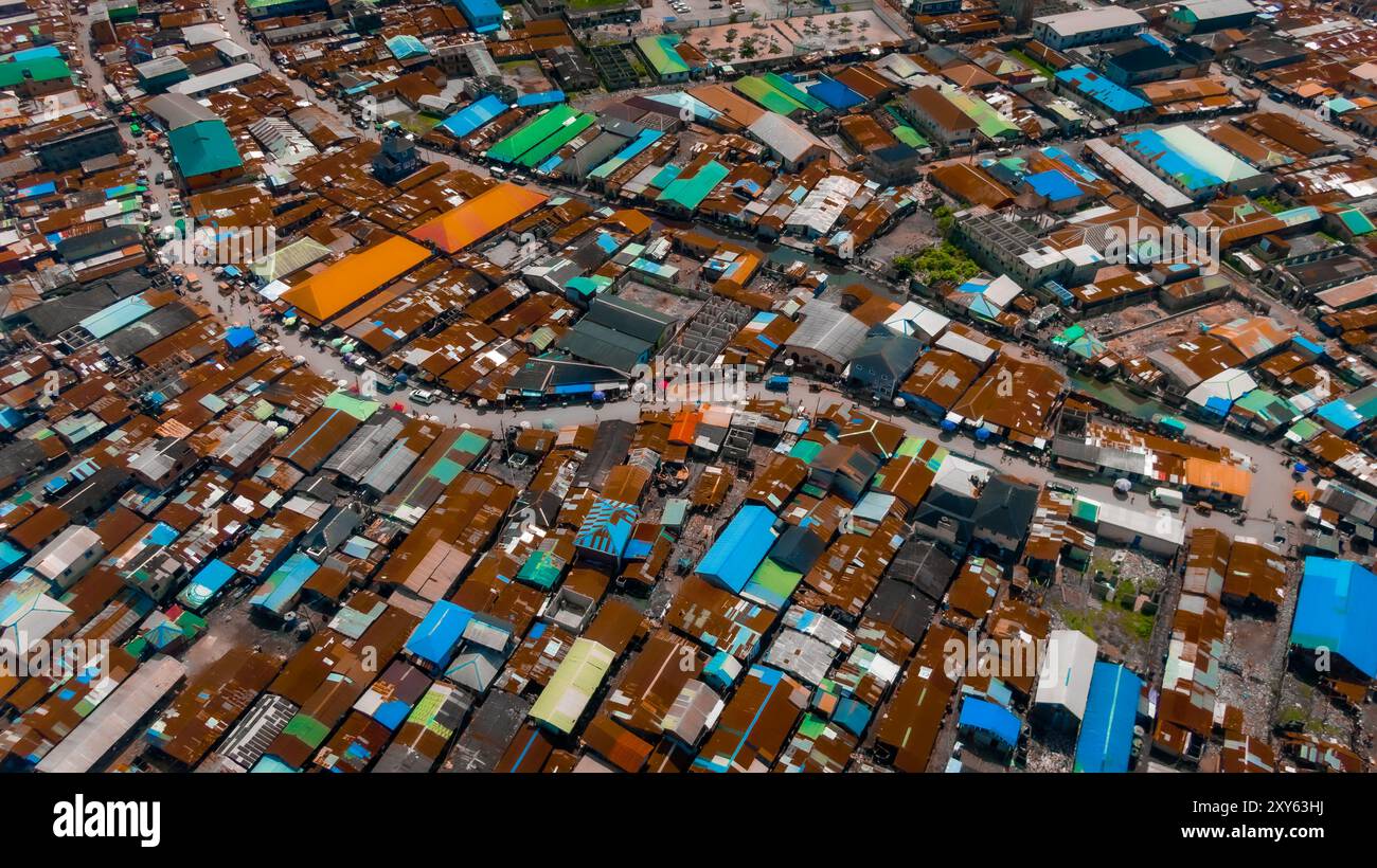 Aeriel Drone View of Makoko Community in Lagos (Makoko) Nigeria ...