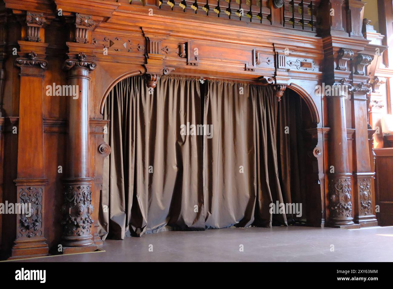 Theatre stage in Zamek Kliczkow, Kliczkow Castle, Lower Silesia, Poland ...