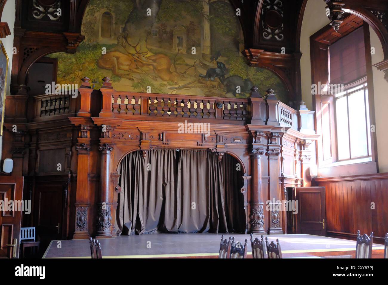Theatre stage in Zamek Kliczkow, Kliczkow Castle, Lower Silesia, Poland ...