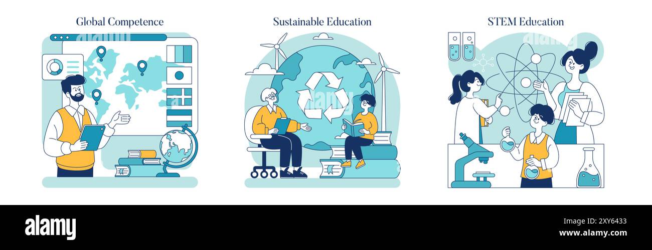 Sustainable learning Stock Vector Images - Alamy