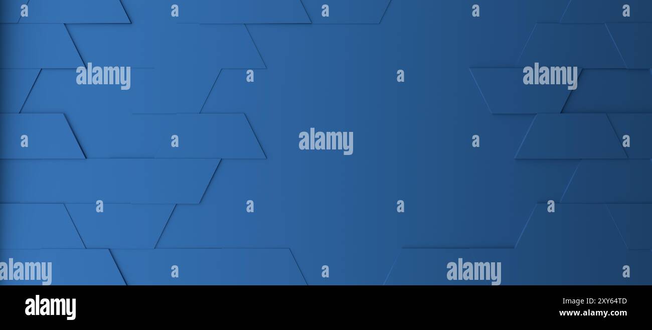 Abstract modern classic blue trapezoid background, 3d rendering Stock ...