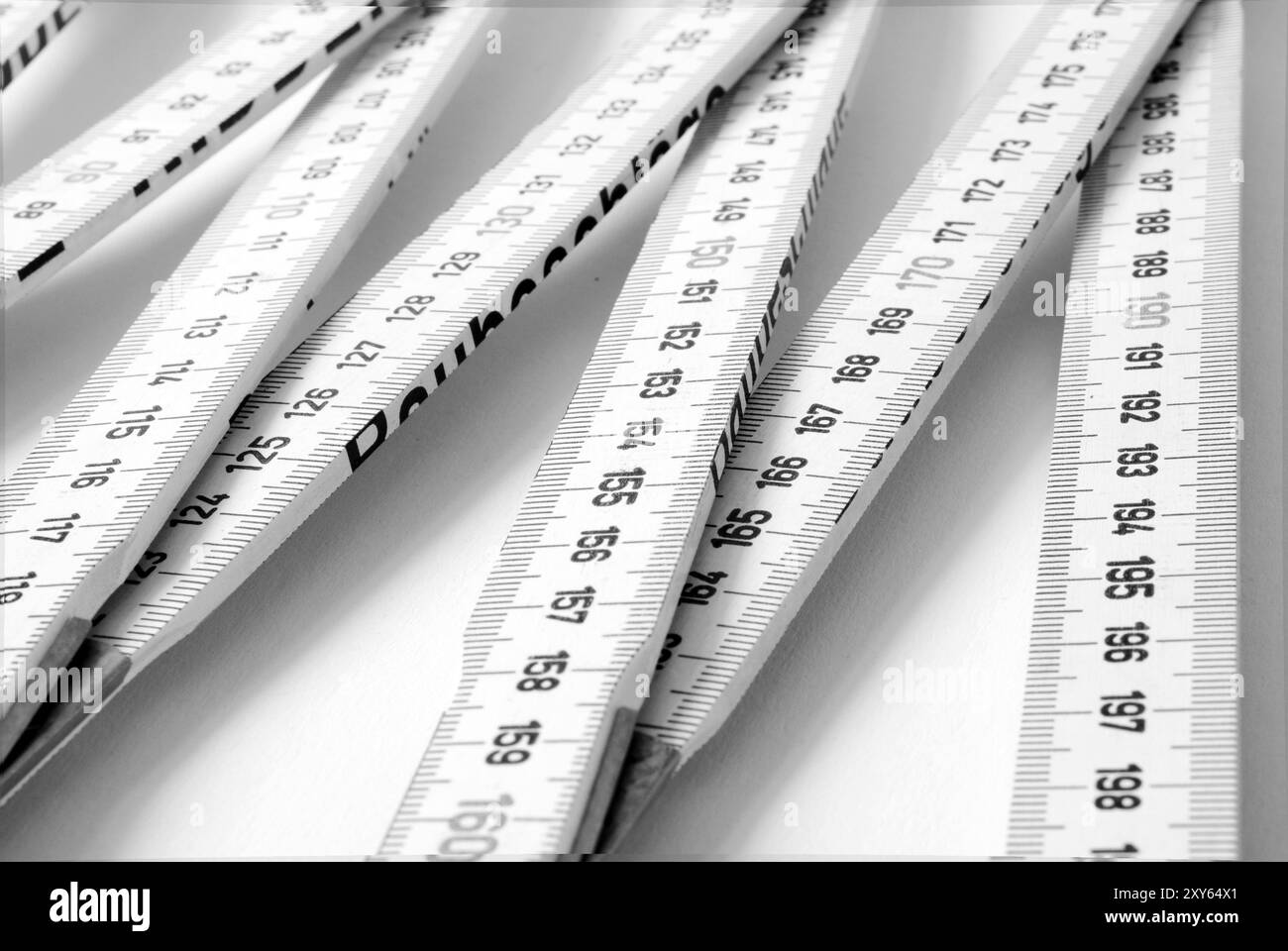 Folded folding rule Stock Photo - Alamy