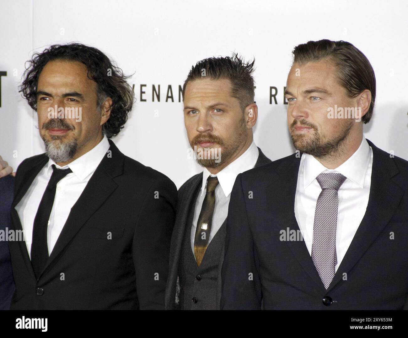 HOLLYWOOD, CA, Alejandro Gonzalez Inarritu, Leonardo DiCaprio and Tom ...