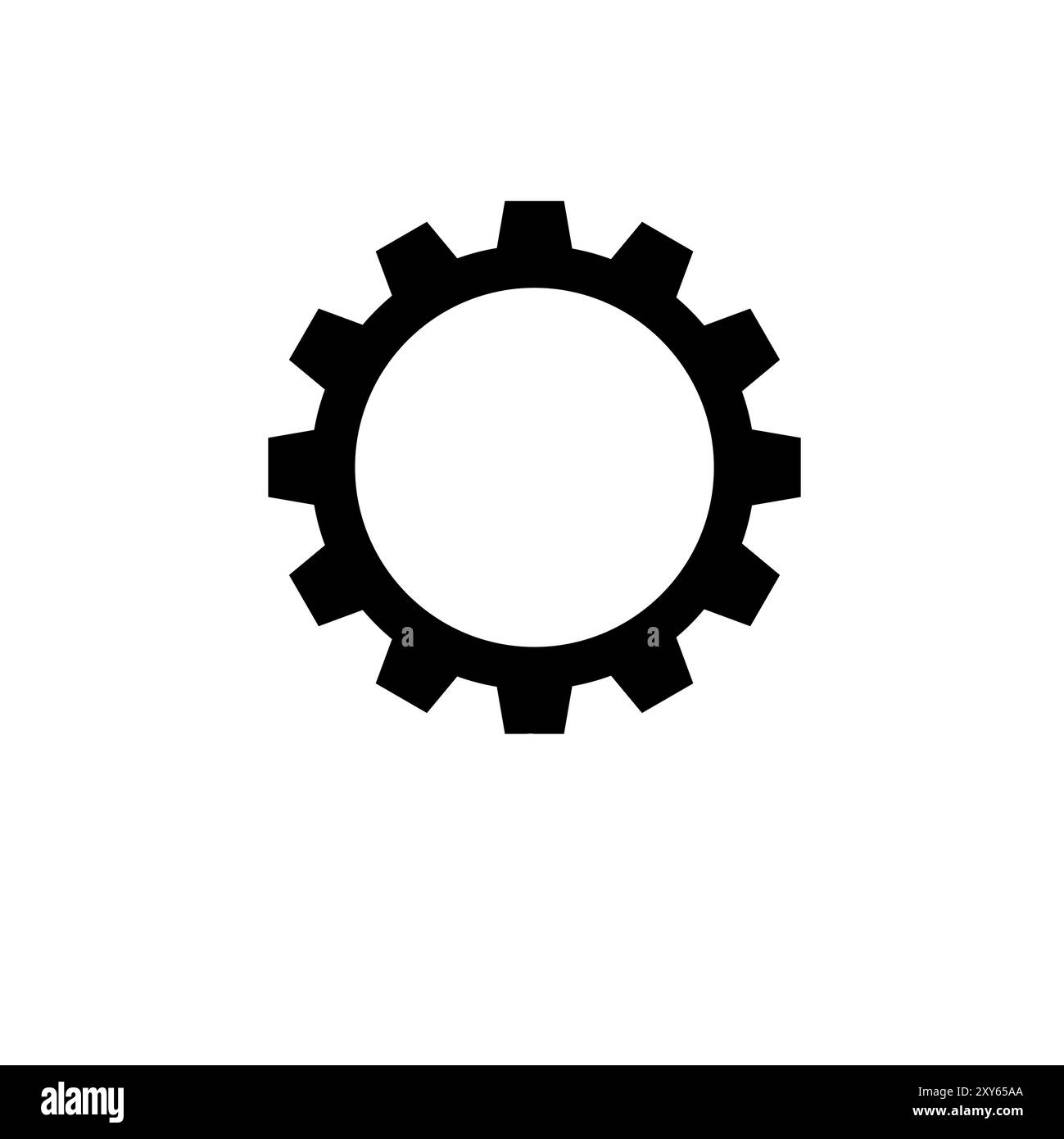 Gear Mechanism, Rackwheel Solid Flat Vector Icon Isolated on White ...