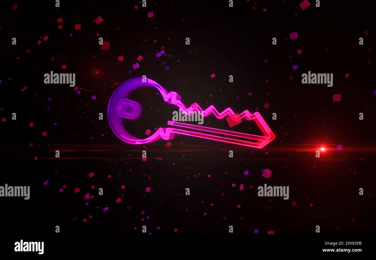Cyber security and privacy protection with key symbol digital abstract ...