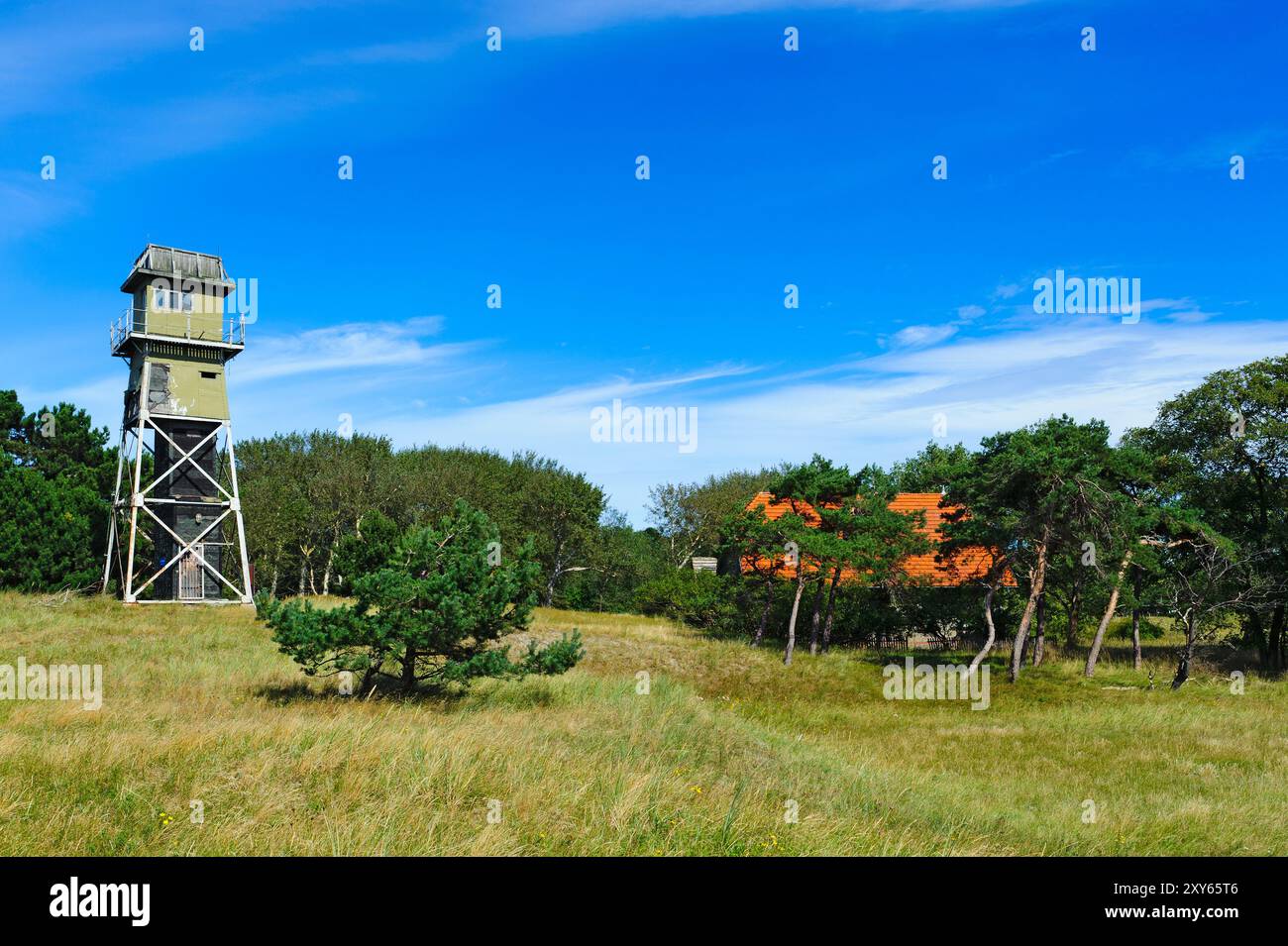 Ruden Island in the Greifswald Bodden with pilot tower Stock Photo - Alamy