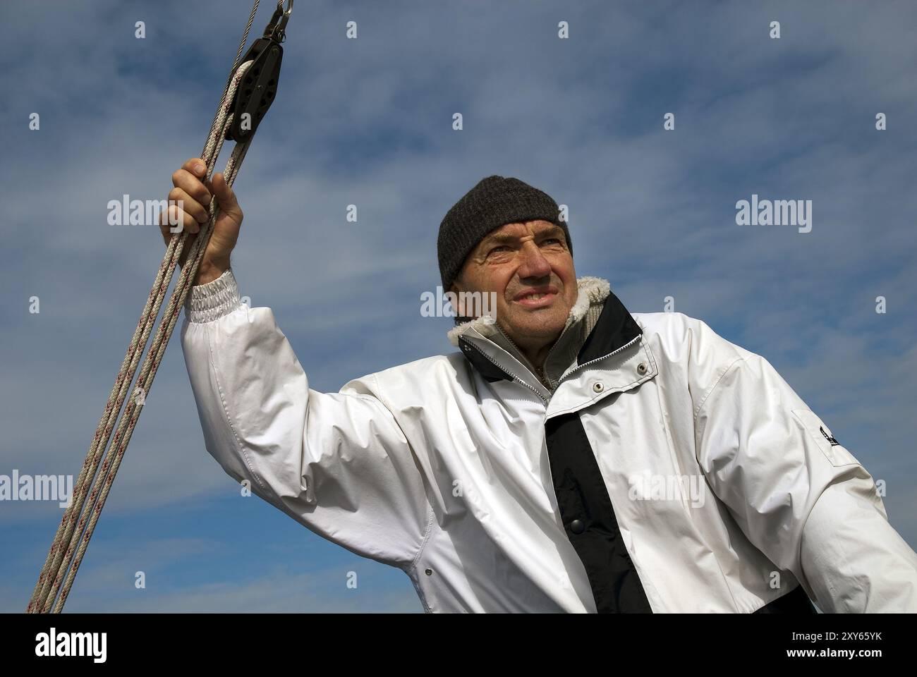 Skipper with a view ahead Stock Photo - Alamy
