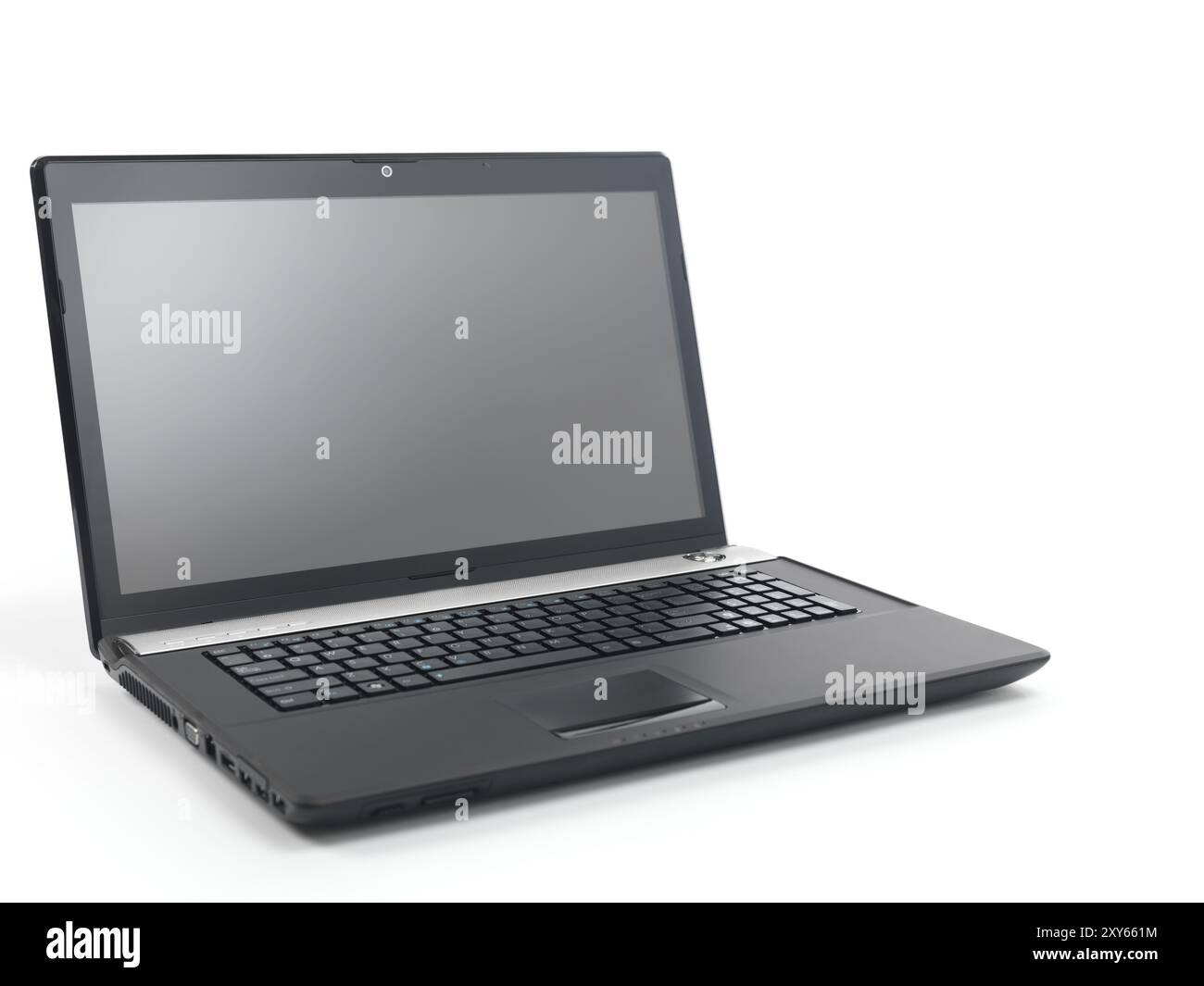 17-inch black laptop computer isolated on white background Stock Photo - Alamy