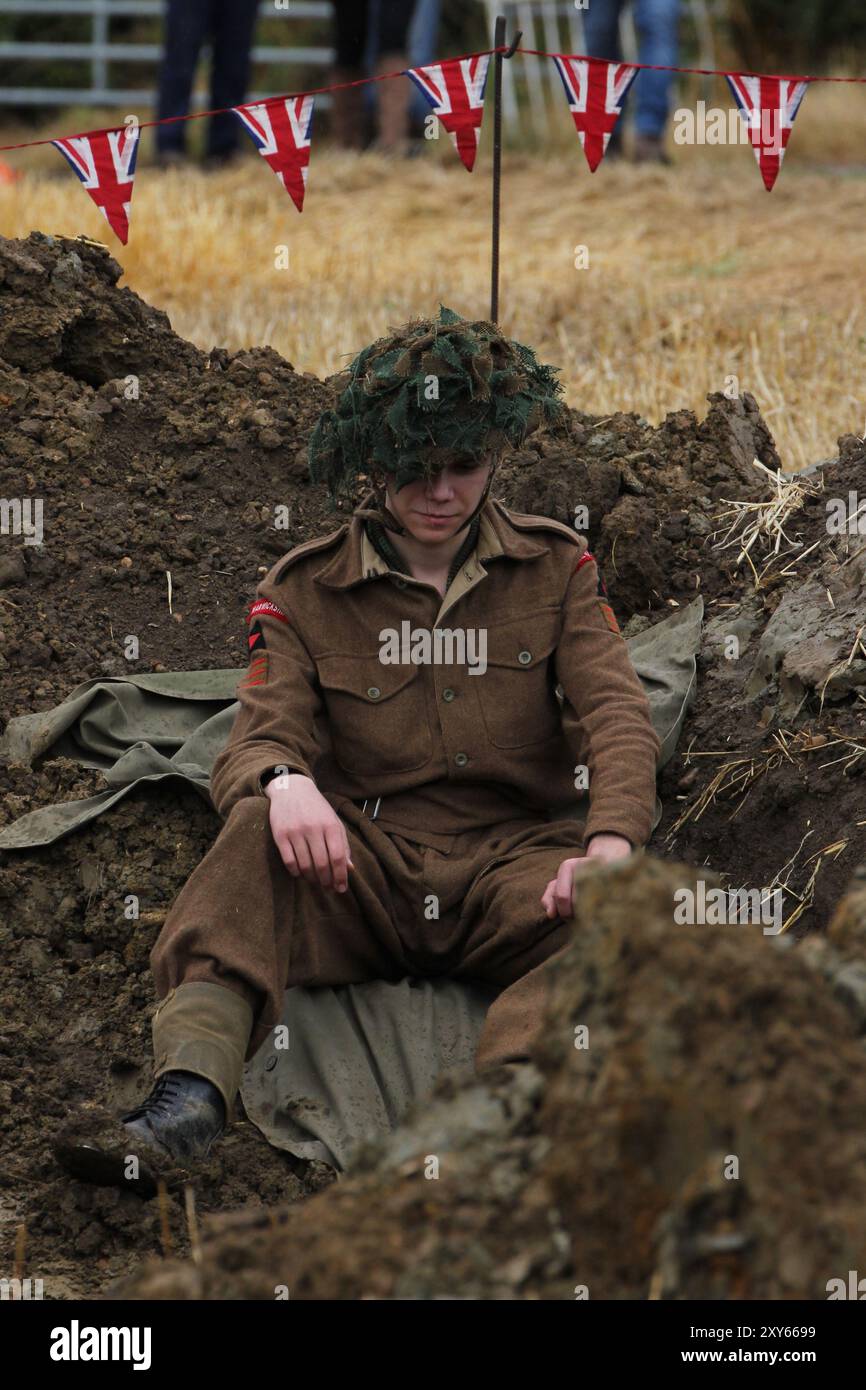 British soldier re-enactor in WW2 Stock Photo - Alamy