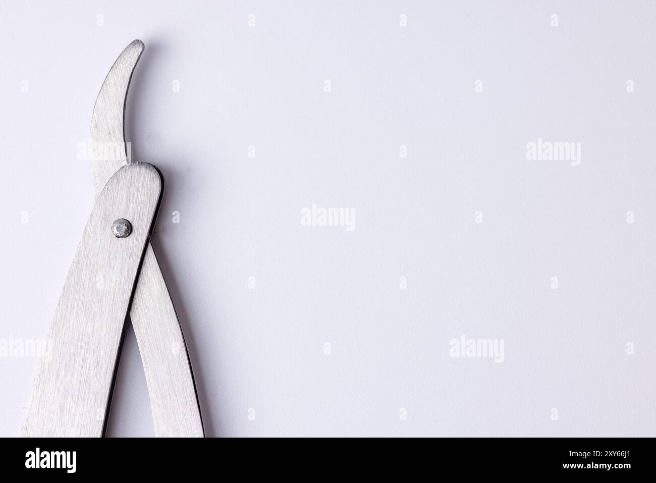 A top-down view of a classic barber razor with detailed craftsmanship ...