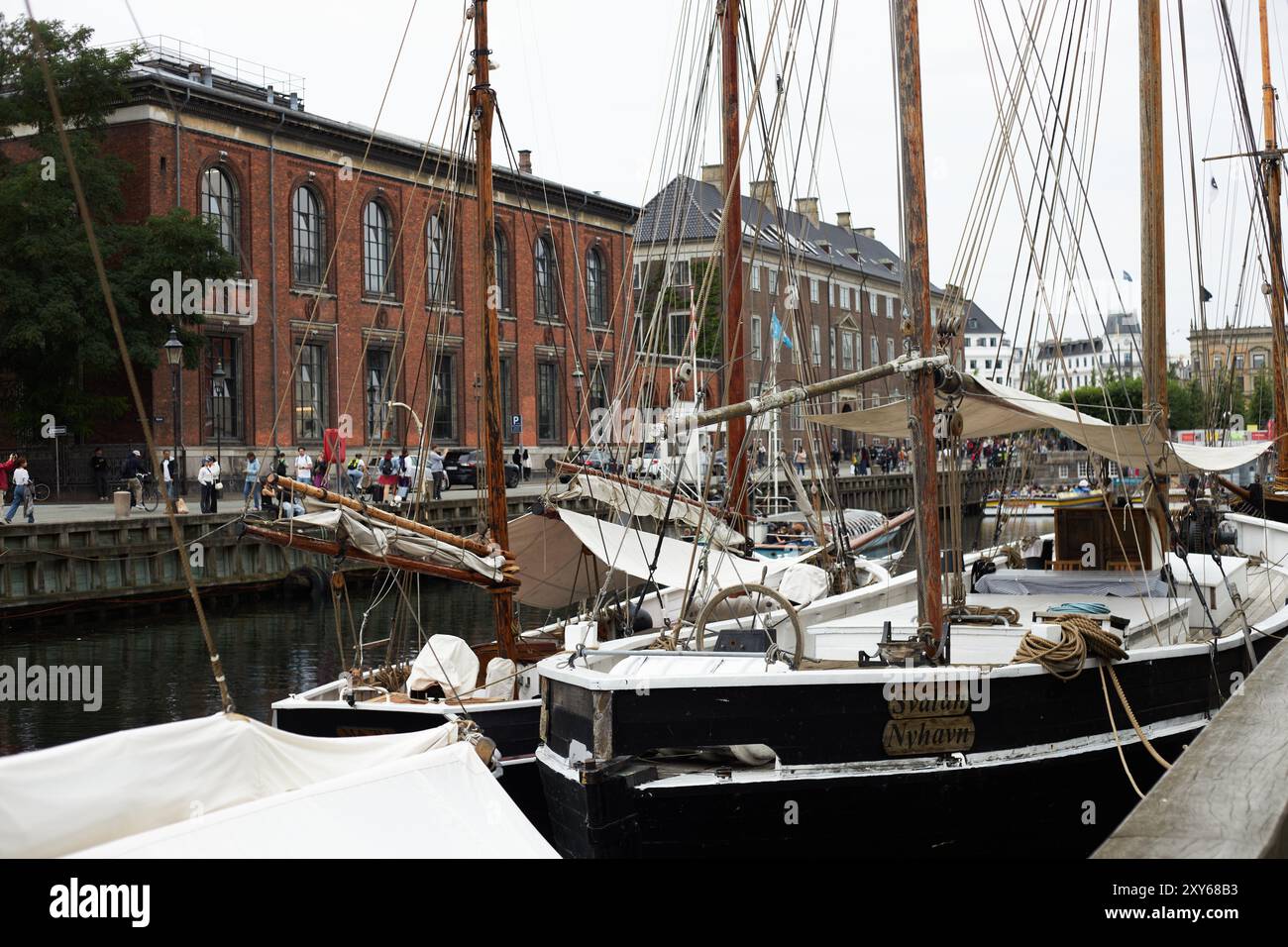 Copenhagen, Denmark - August 22, 2024: Colourful, captivating Nyhavn is ...
