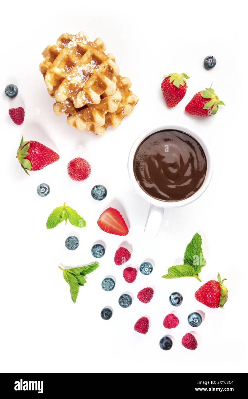 From above delicious waffles Cut Out Stock Images & Pictures - Alamy