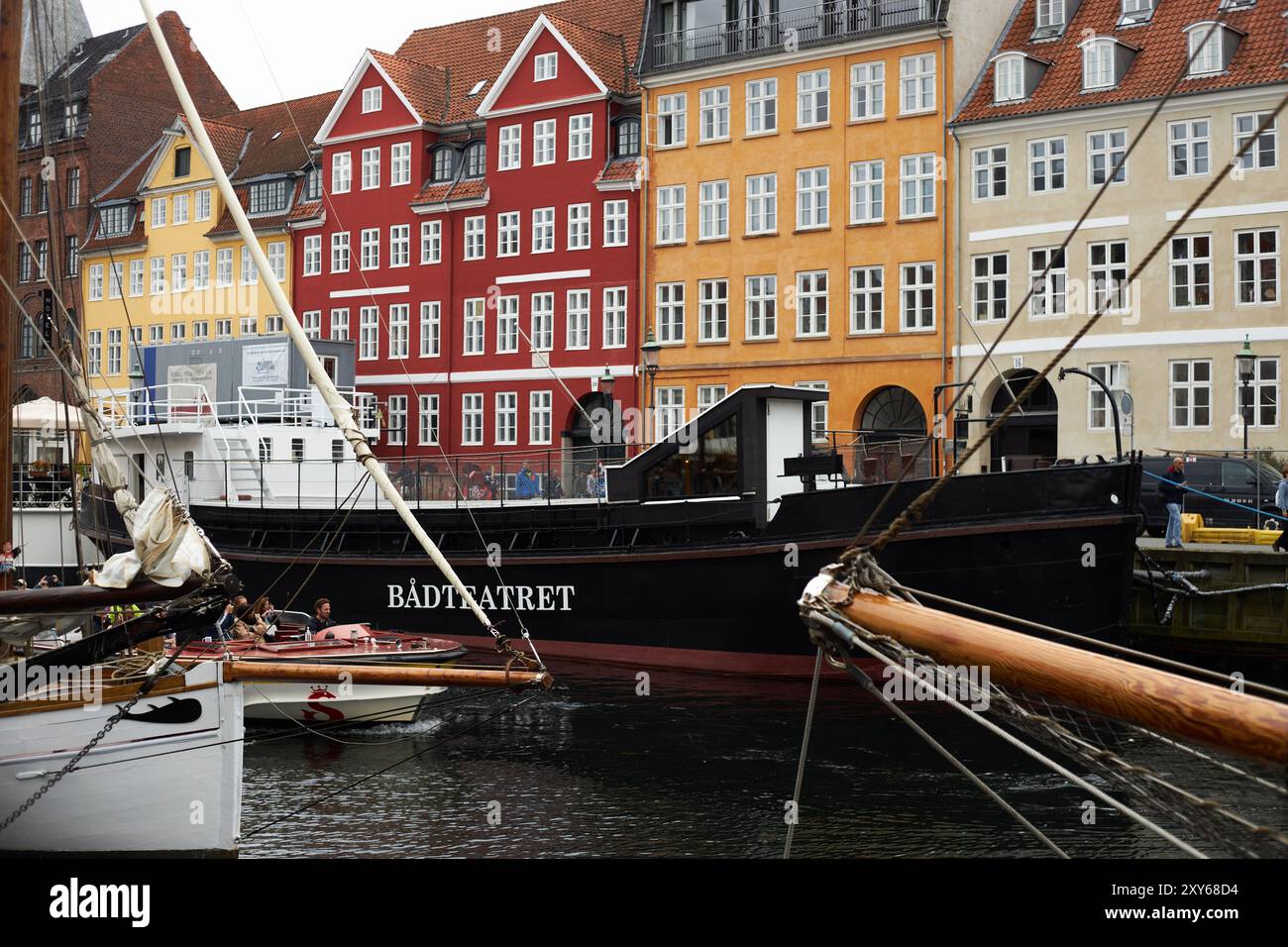 Copenhagen, Denmark - August 22, 2024: Colourful, captivating Nyhavn is ...