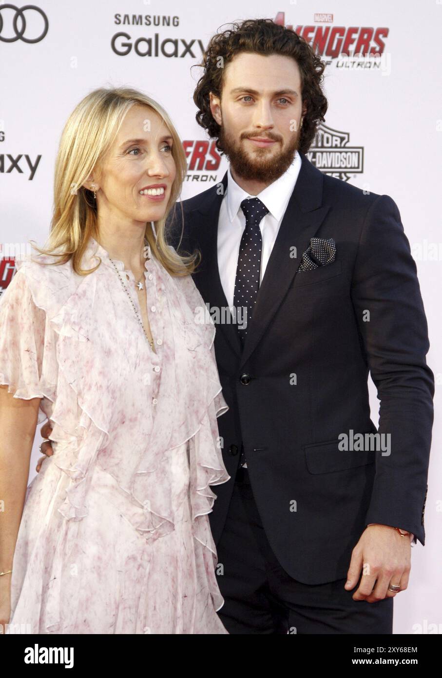 Sam Taylor-Johnson and Aaron Taylor-Johnson at the World premiere of ...