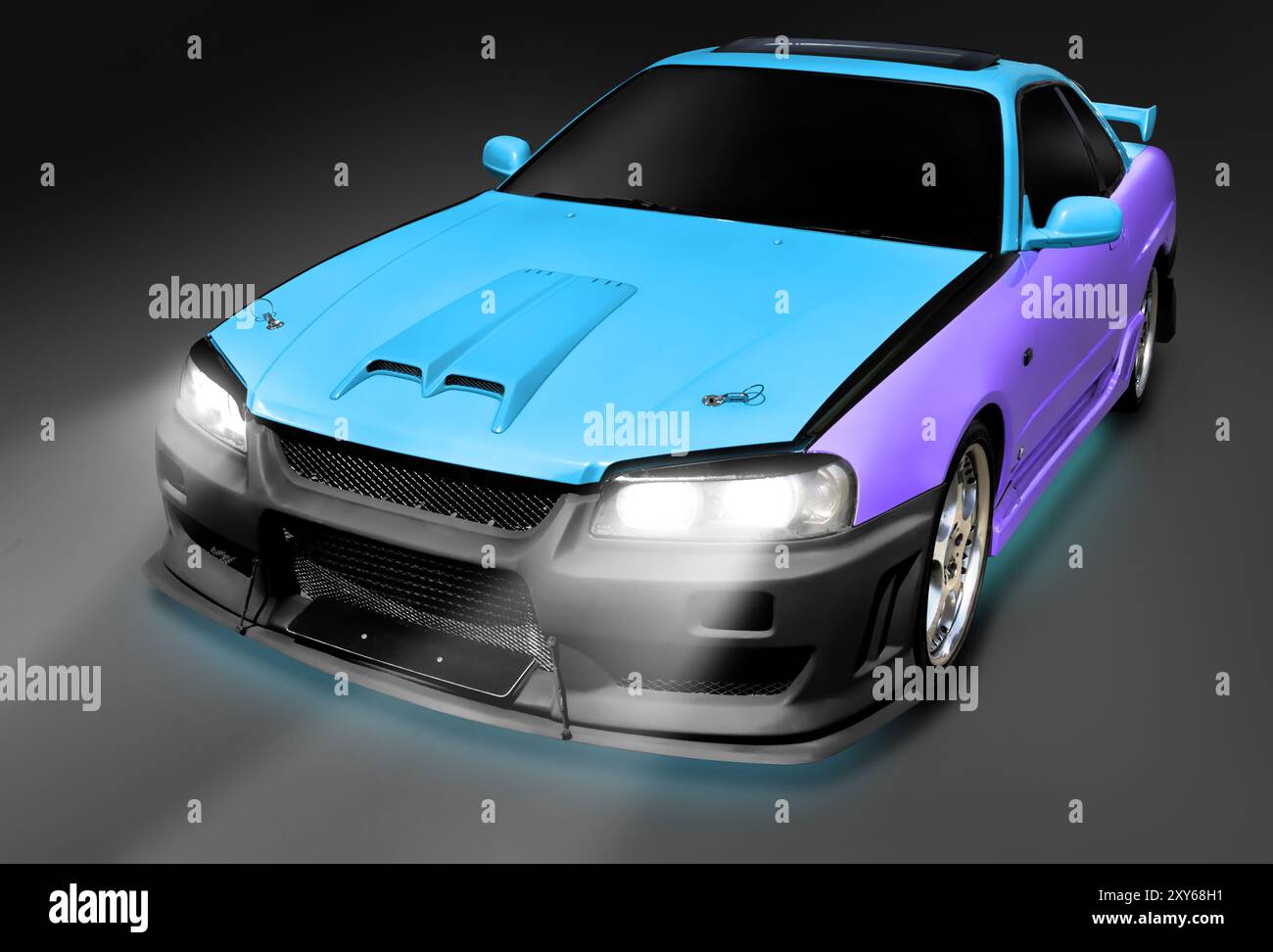 Blue race car hi-res stock photography and images - Alamy